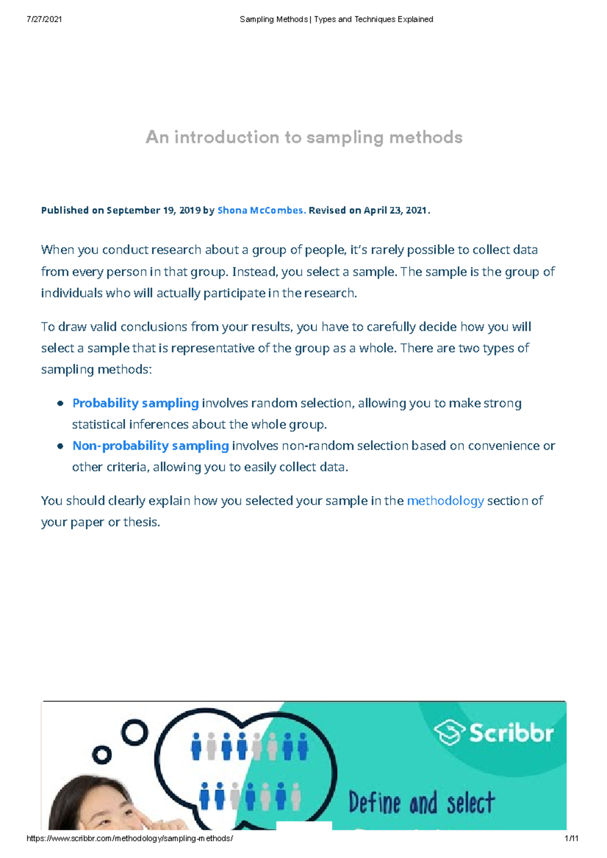 Sampling Methods Types and Techniques Explained - An introduction to ...