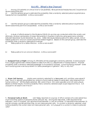 Act#6-What's Expected - Act #6: What’s Expected? 1. Find the ...