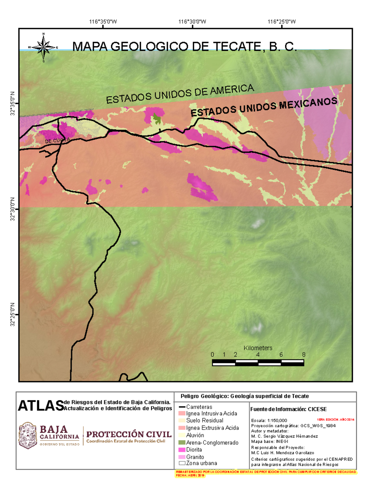 Mapa Geologia Superficial Tecate - ESTADOS UNIDOS DE AMERICA ESTADOS ...