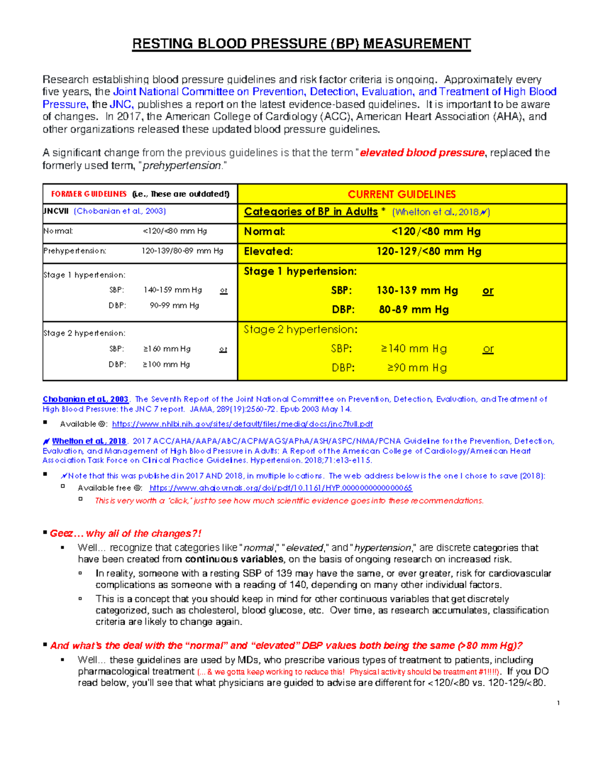 BP Measurements Notes RESTING BLOOD PRESSURE BP MEASUREMENT bp-measurements-notes-resting-blood-pressure-bp-measurement