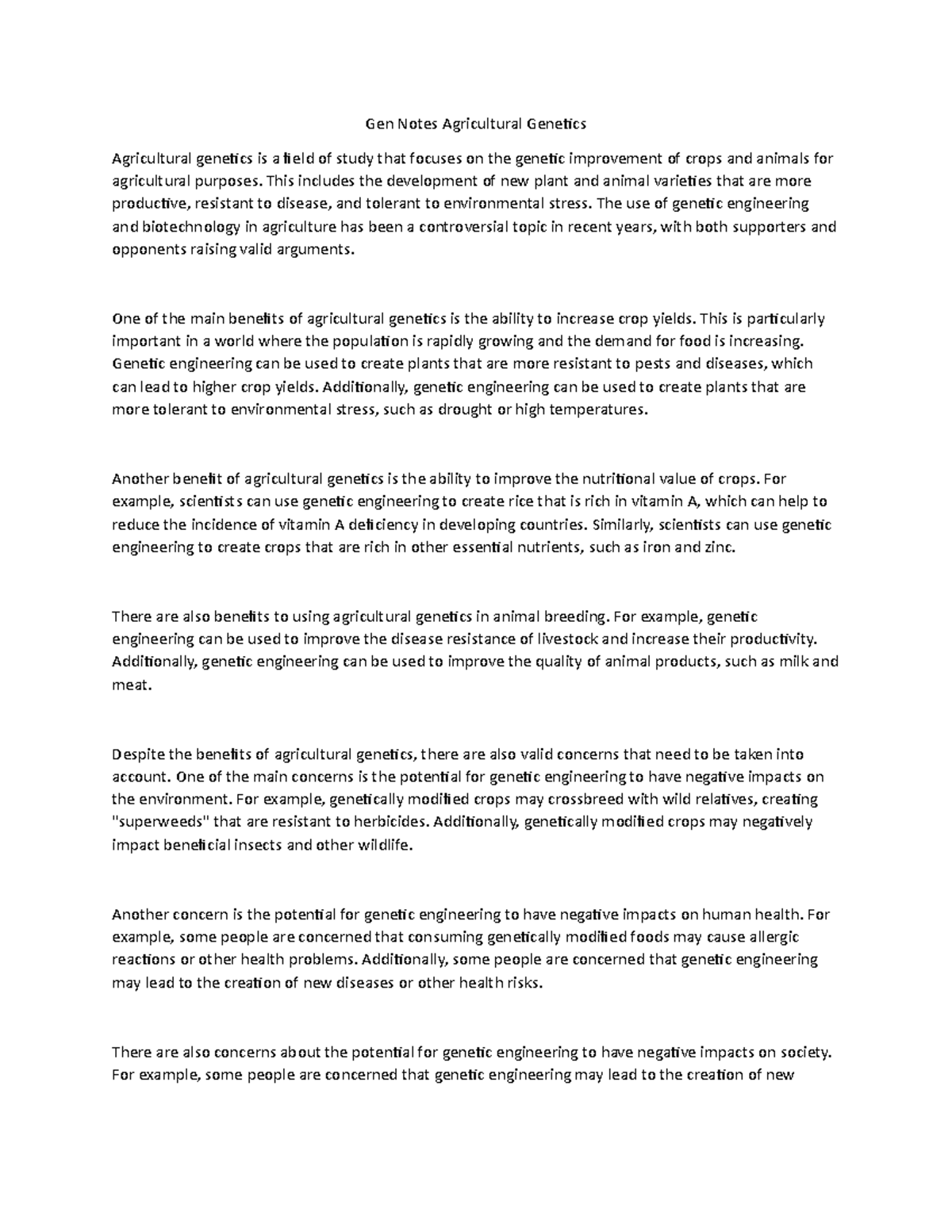 Gen Notes Agricultural Genetics - Gen Notes Agricultural Genetics ...