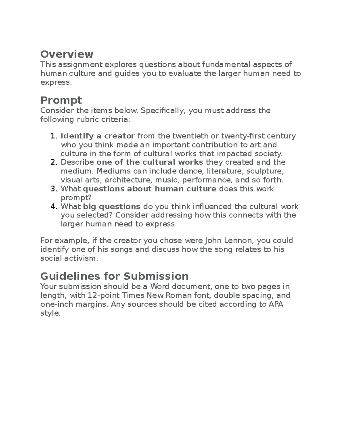 Short Answer Instructions - Overview This assignment explores questions ...