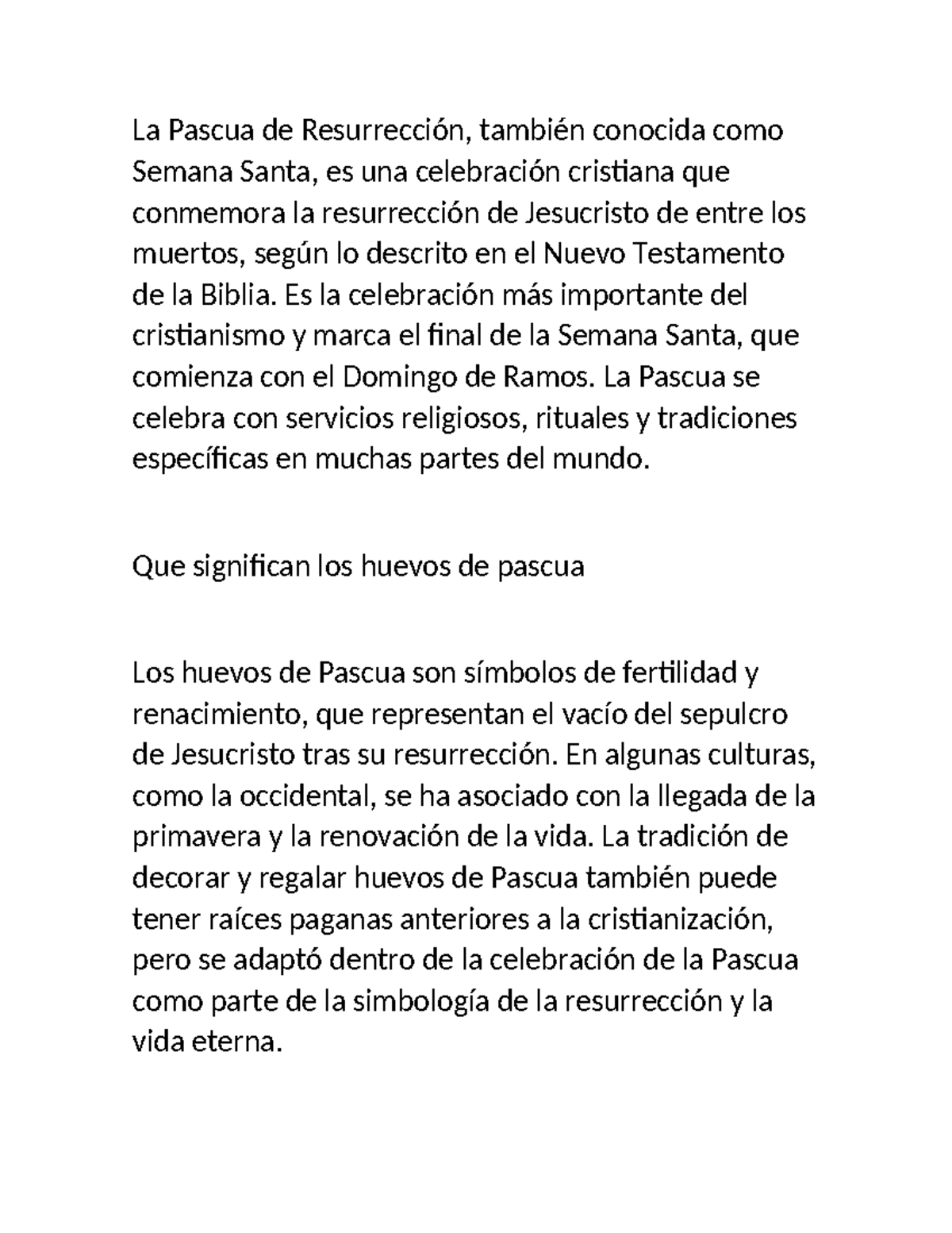 La Pascua de Resurrección - La Pascua de Resurrección, también conocida ...