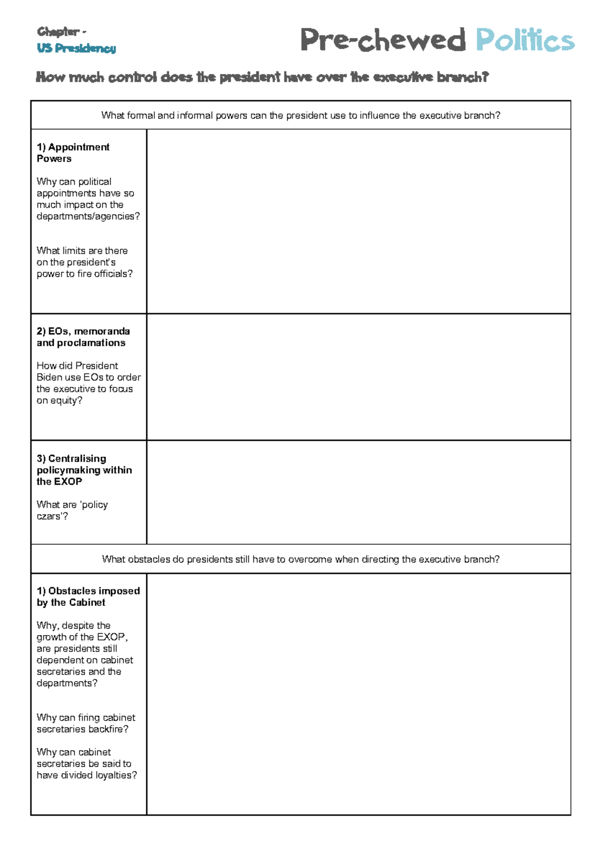 8 - executive checks worksheet - Studocu