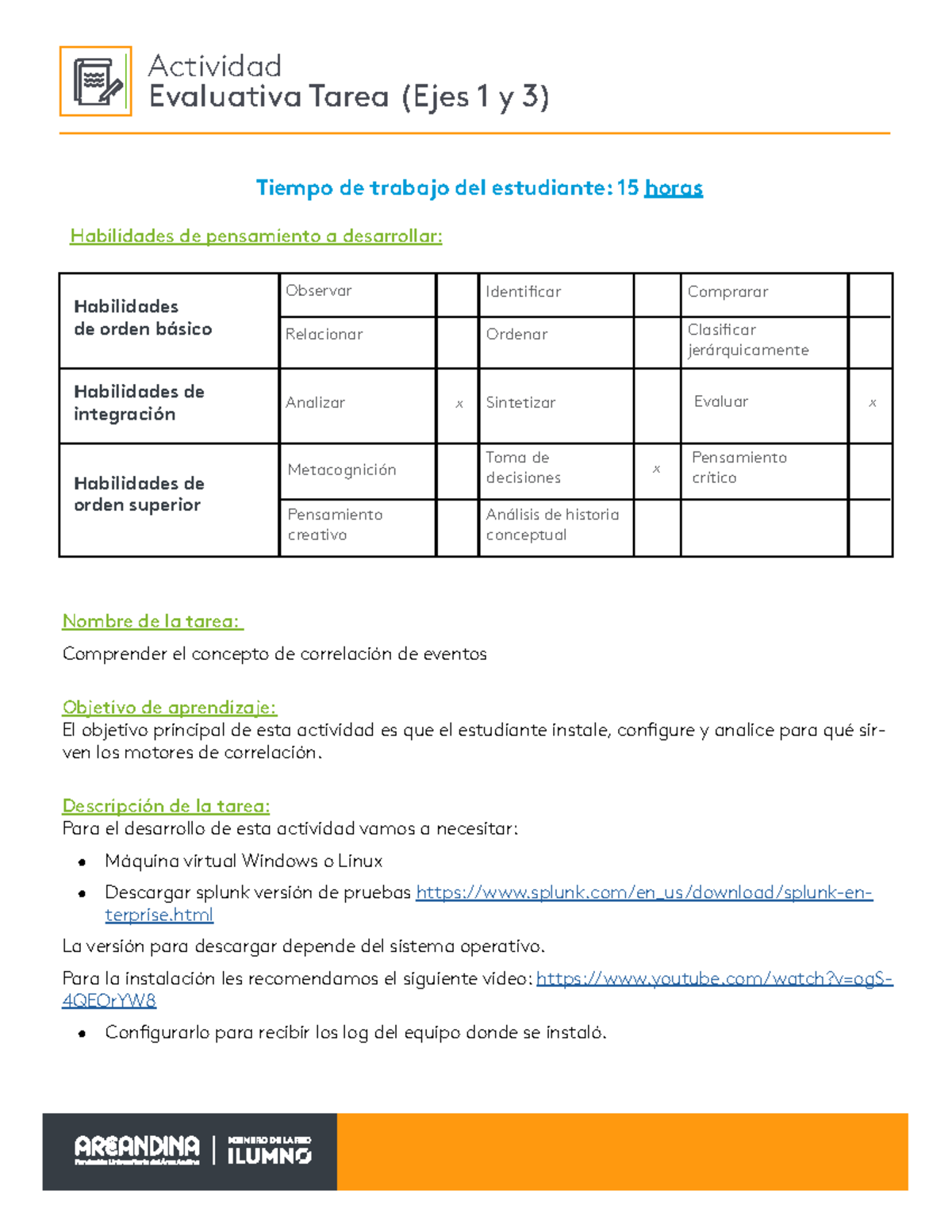 Tarea - fhhhhh - Actividad Evaluativa Tarea (Ejes 1 y 3) Nombre de la ...