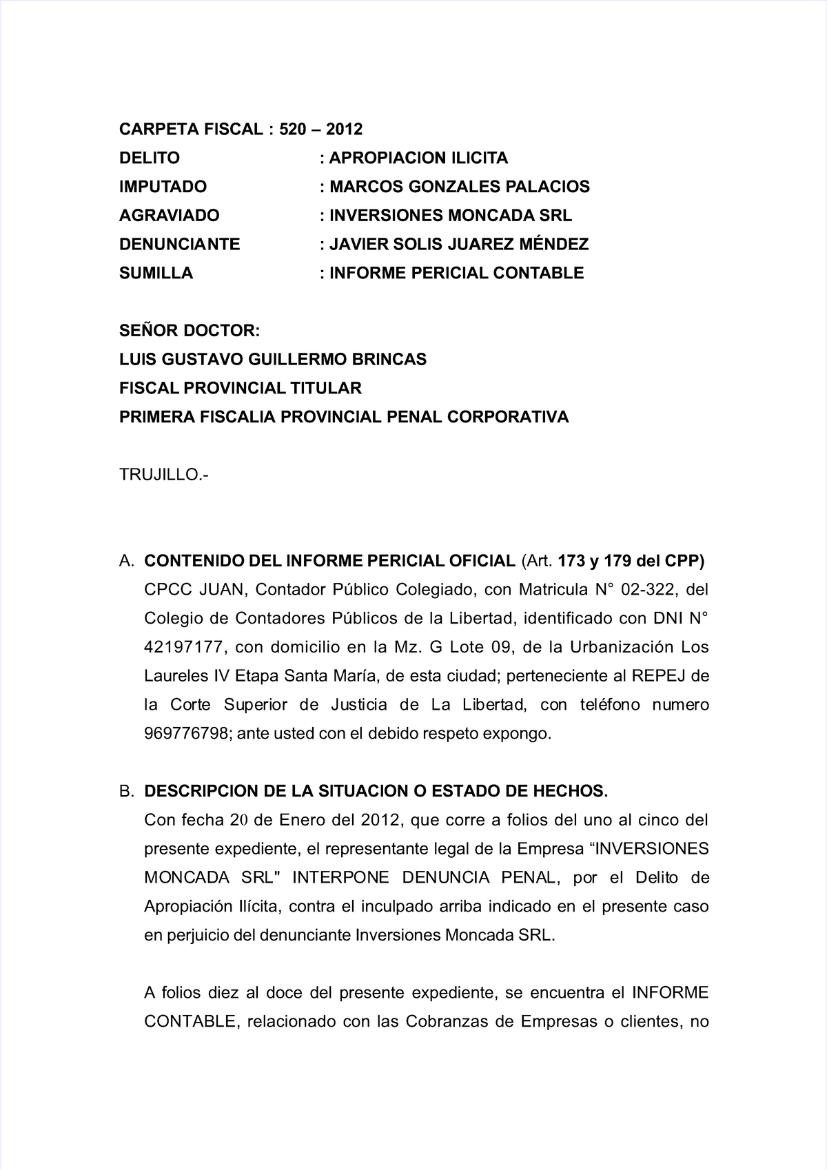 Pdf-informe-pericial-contable-concluido compress - CARPETA FISCAL : 520 ...