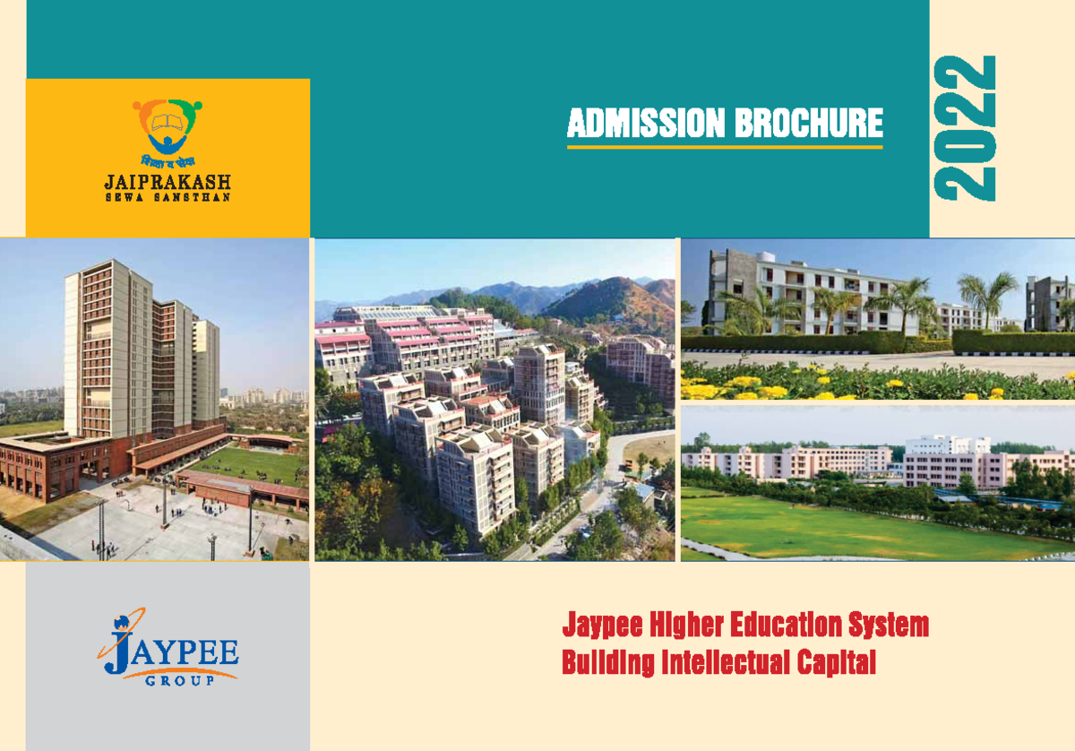 Brochure 2022P1 - No - The Jaypee Group has always been proud to participate in nation building ...