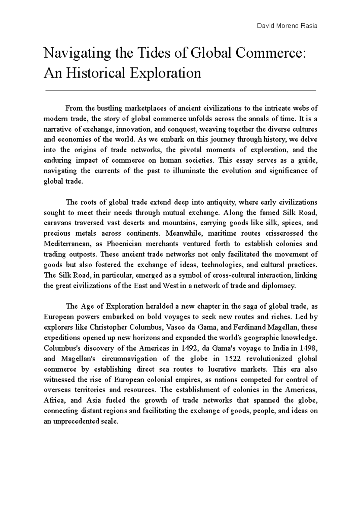 Navigating the Tides of Global Commerce An Historical Exploration ...