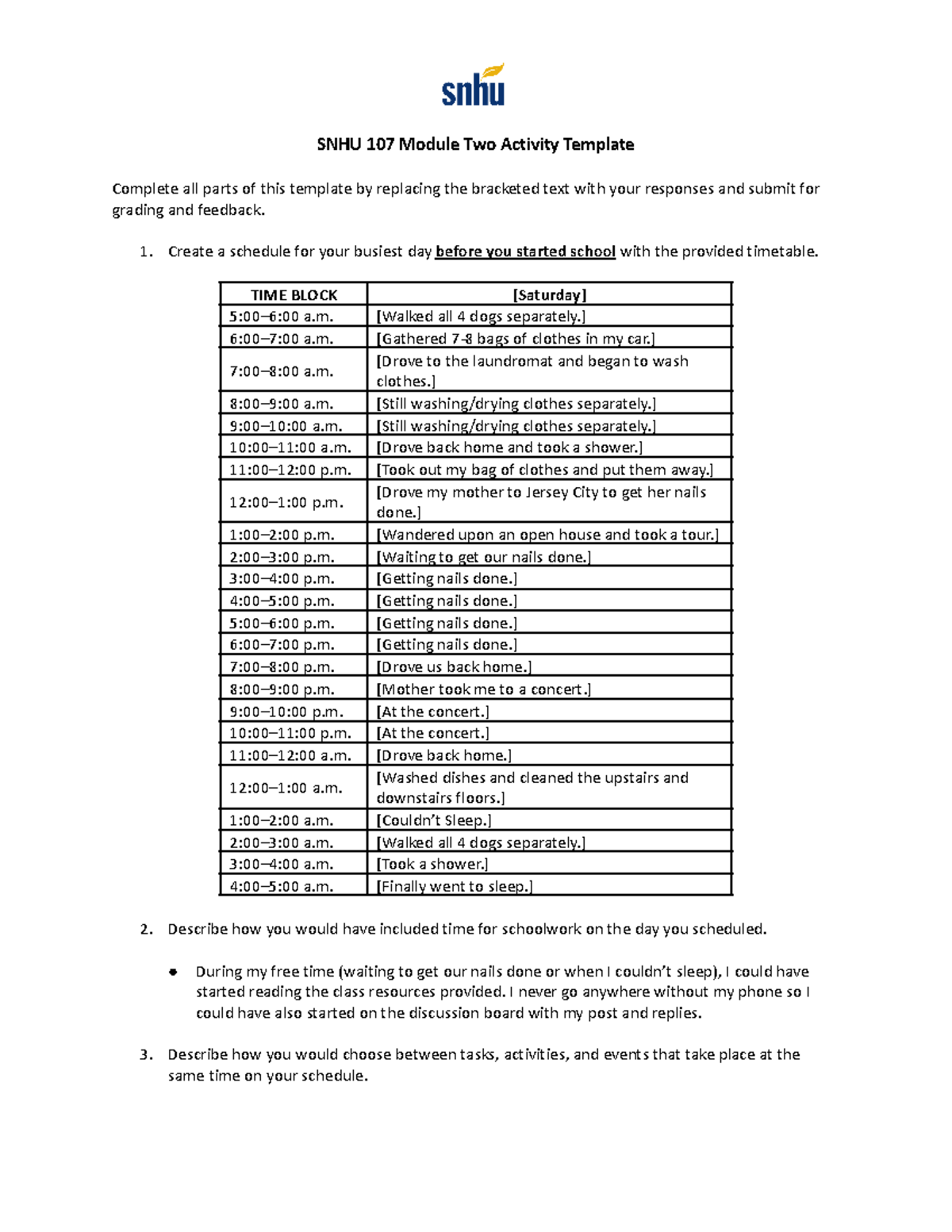 SNHU 107 - Module 2 - JG - SNHU 107 Module Two Activity Template ...