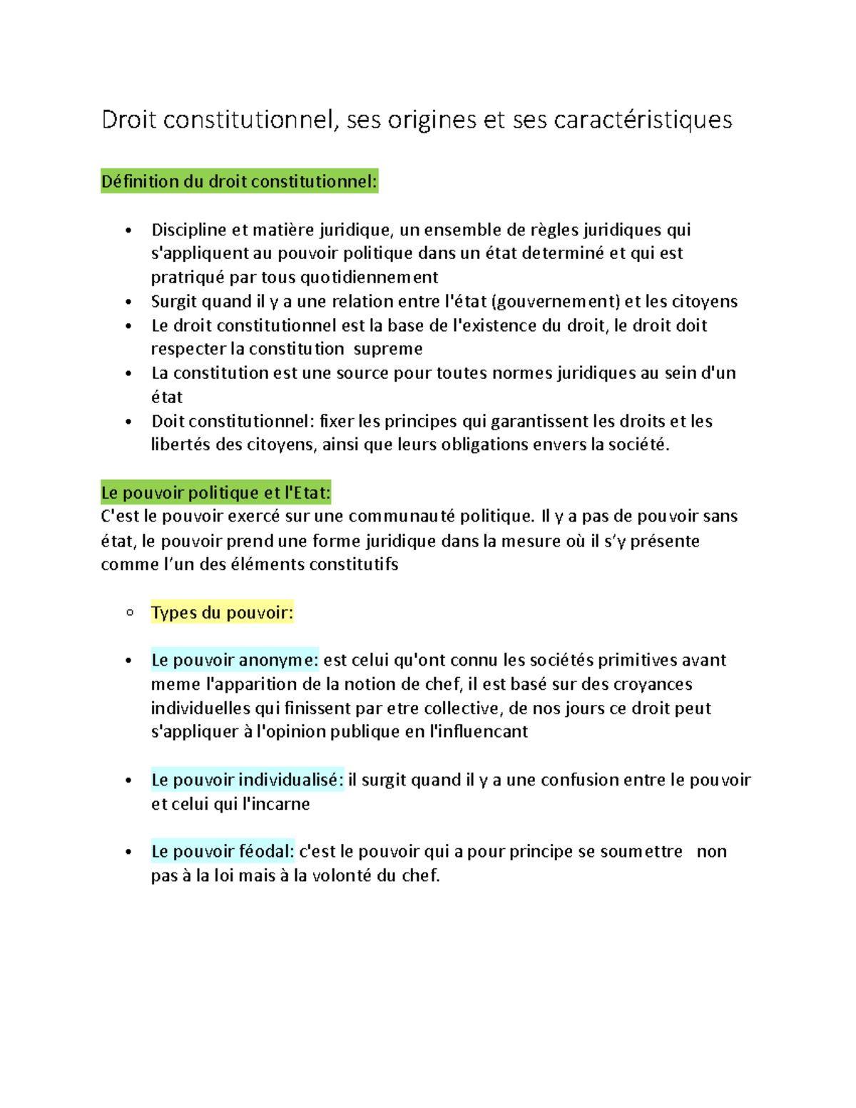 Droit constit - Droit constitutionnel, ses origines et ses ...