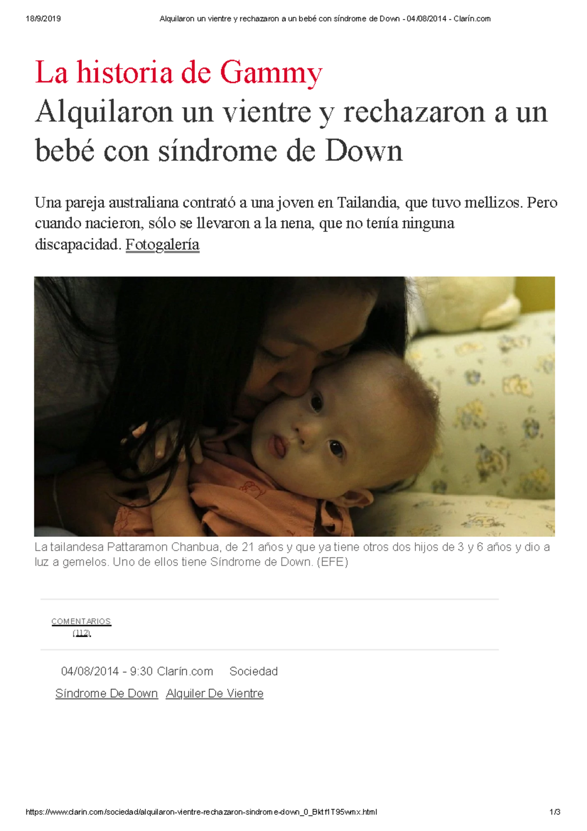 Caso El caso de Gammy - caso ´practico - 18/9/2019 Alquilaron un ...