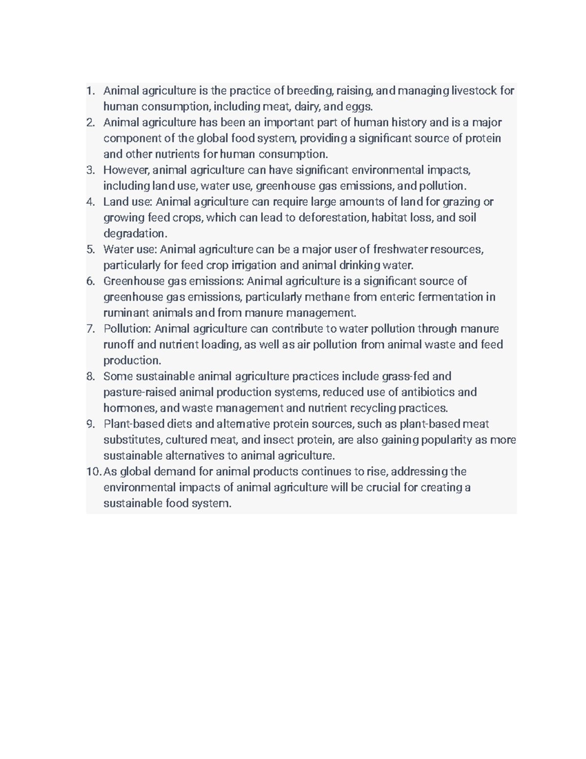 Animal Agriculture Notes - Animal agriculture is the practice of ...