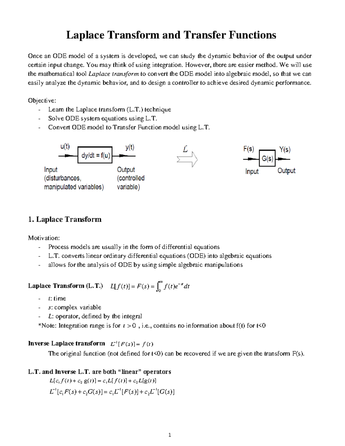 M3 LT and transfer function - Laplace Transform and Transfer Functions ...