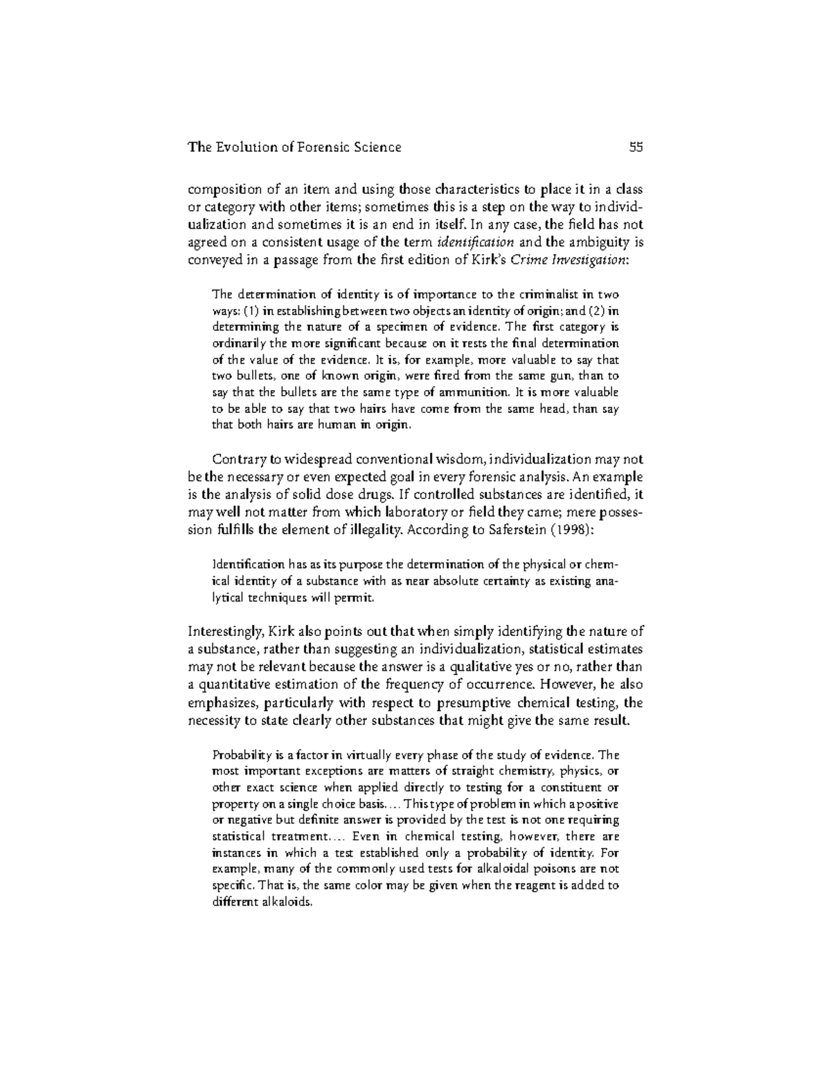 Forensic Science -42 - The Evolution of Forensic Science 55 composition ...