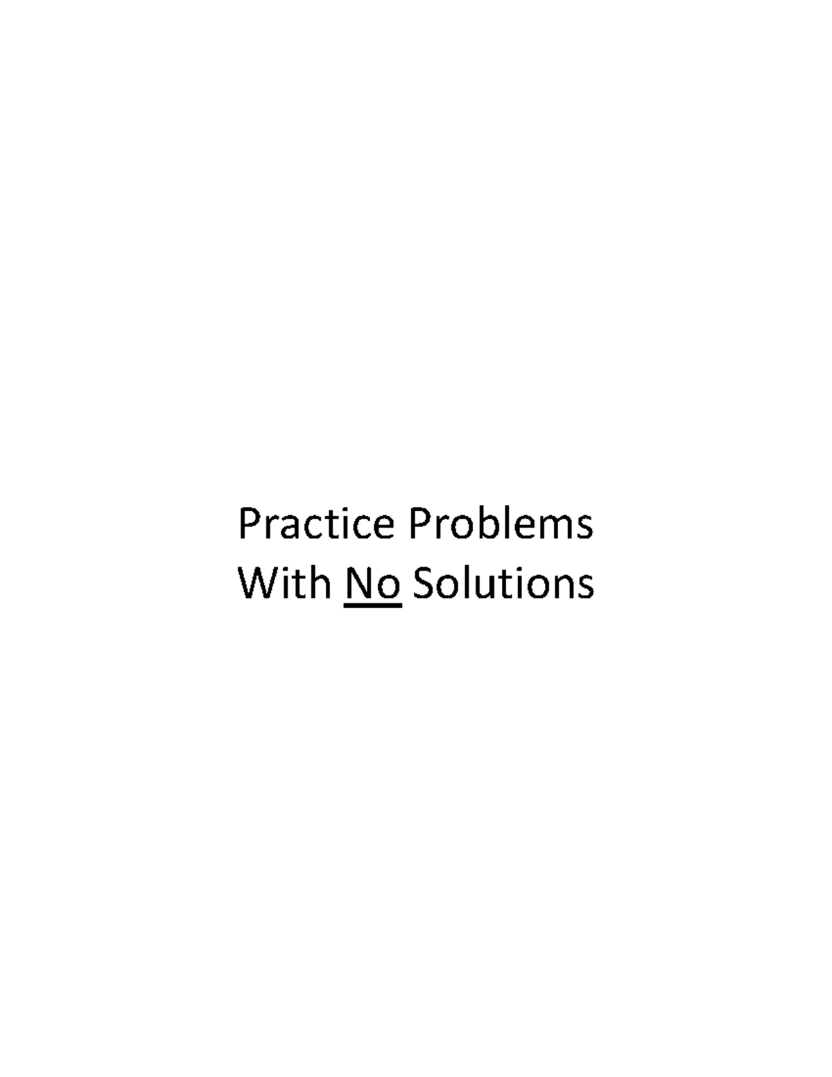 Week (12) Practice Problems - Studocu