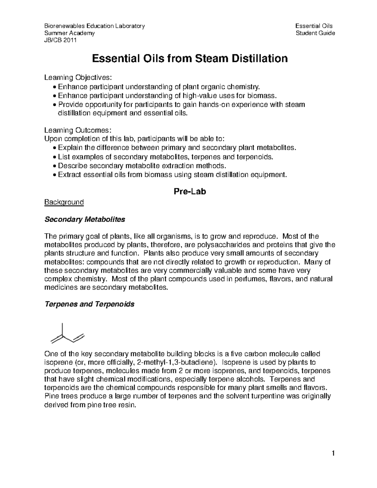 Brl files 2011 10 brl essentialoils - Summer Academy Student Guide JB ...