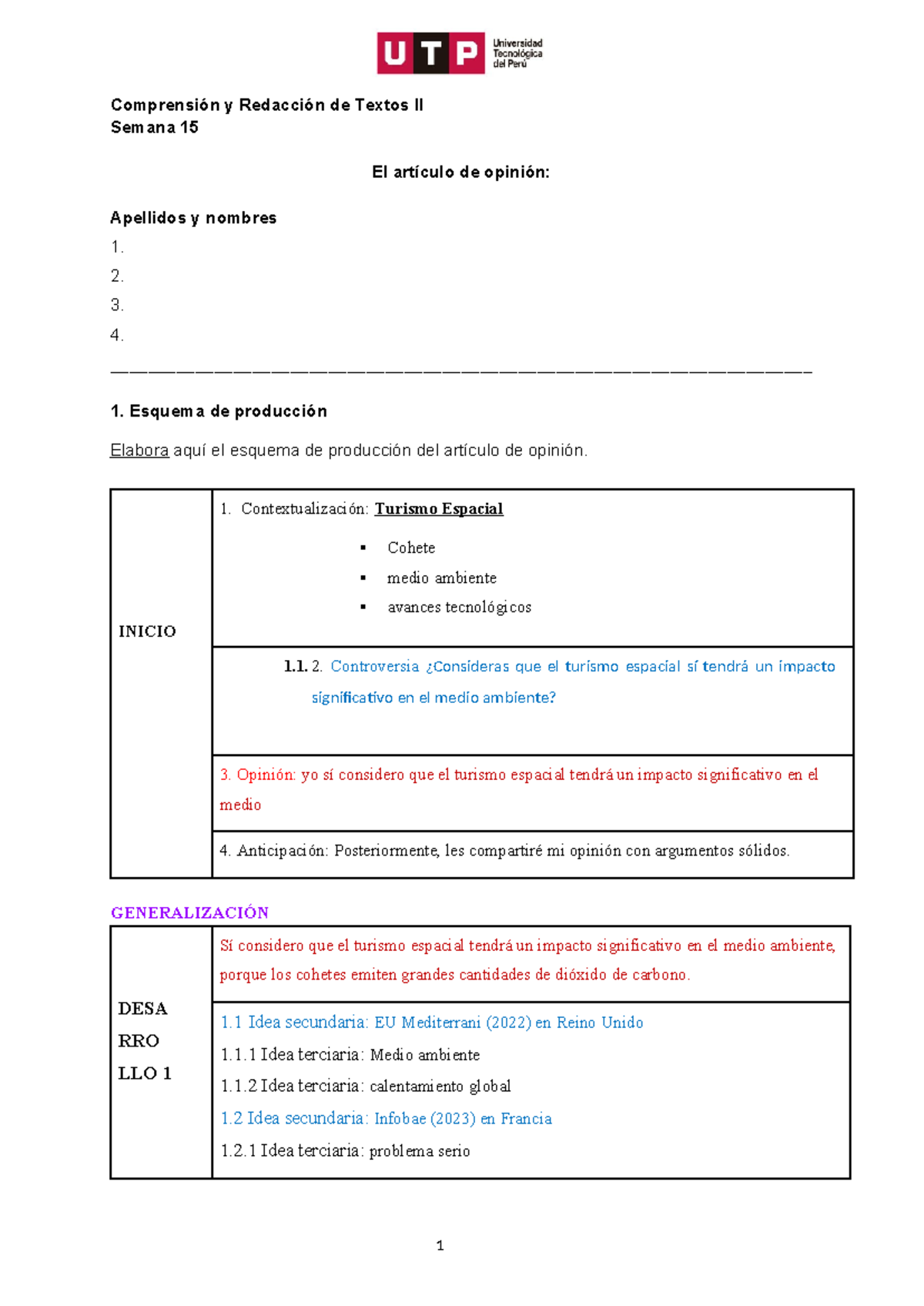 V19 Vuelos Espaciales Redaccion 2 (1) (2) - Comprensión y Redacción de Textos II Semana 15 El ...