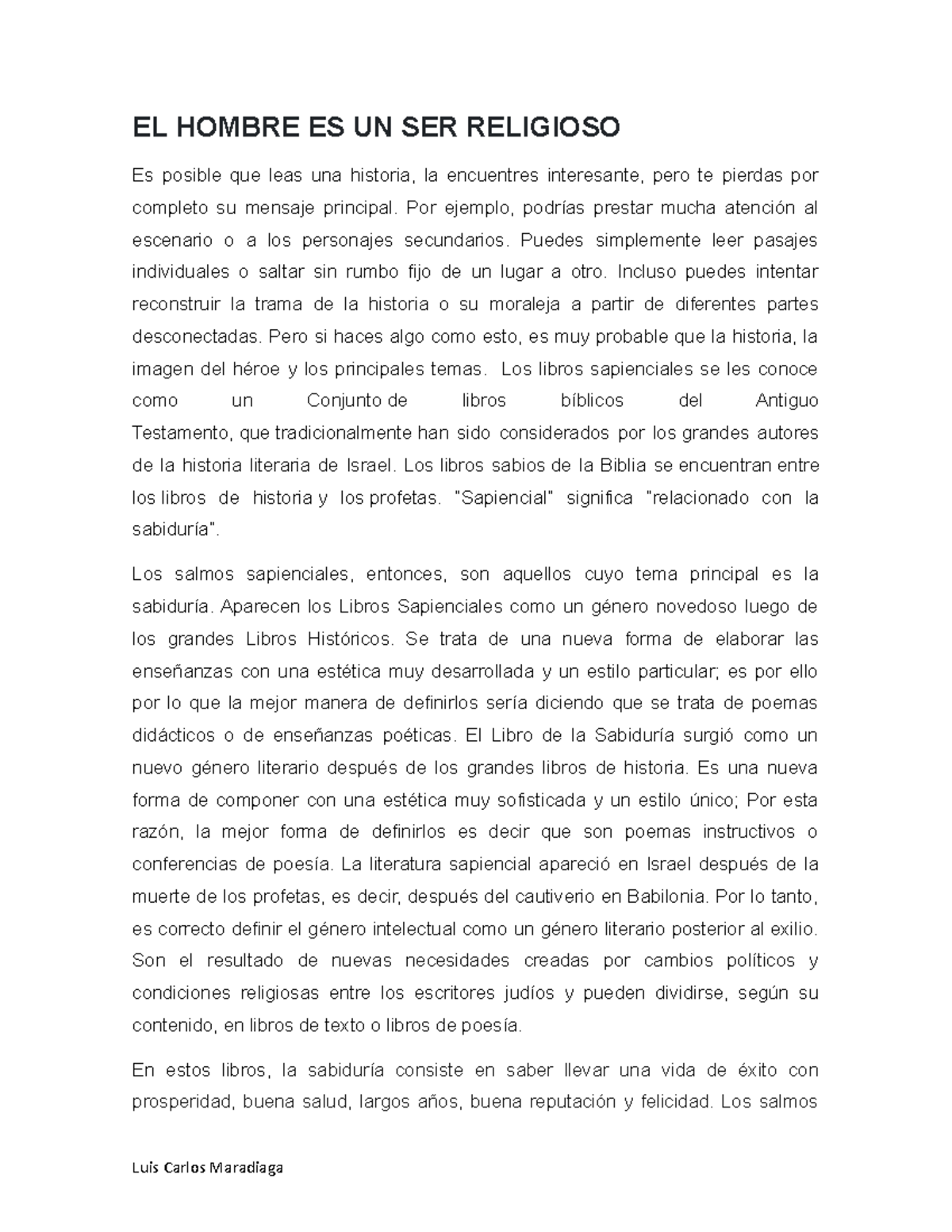 EL Hombre ES UN SER Religioso - EL HOMBRE ES UN SER RELIGIOSO Es ...
