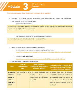 Actividad integradora 4 módulo 2 - Semana 2. De la información al conocimiento Unidad II. Leer y ...