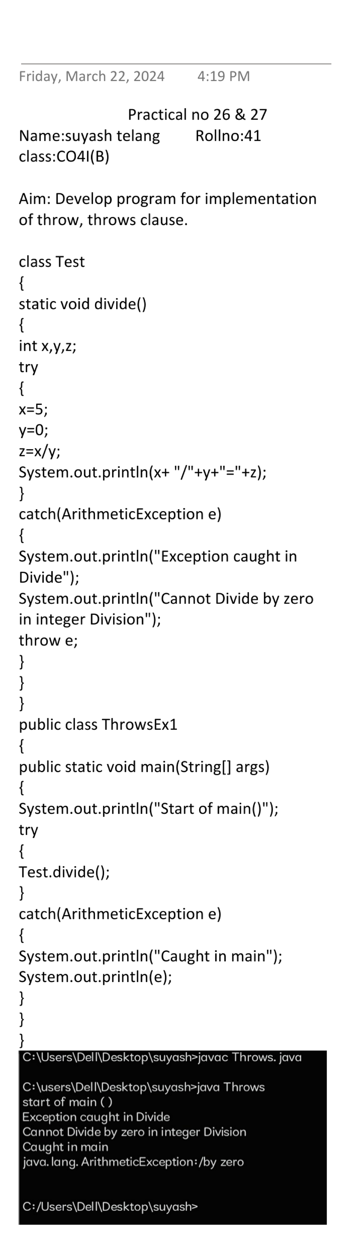 Practical no 26 27 java - Copy - Computer Engineering - Studocu