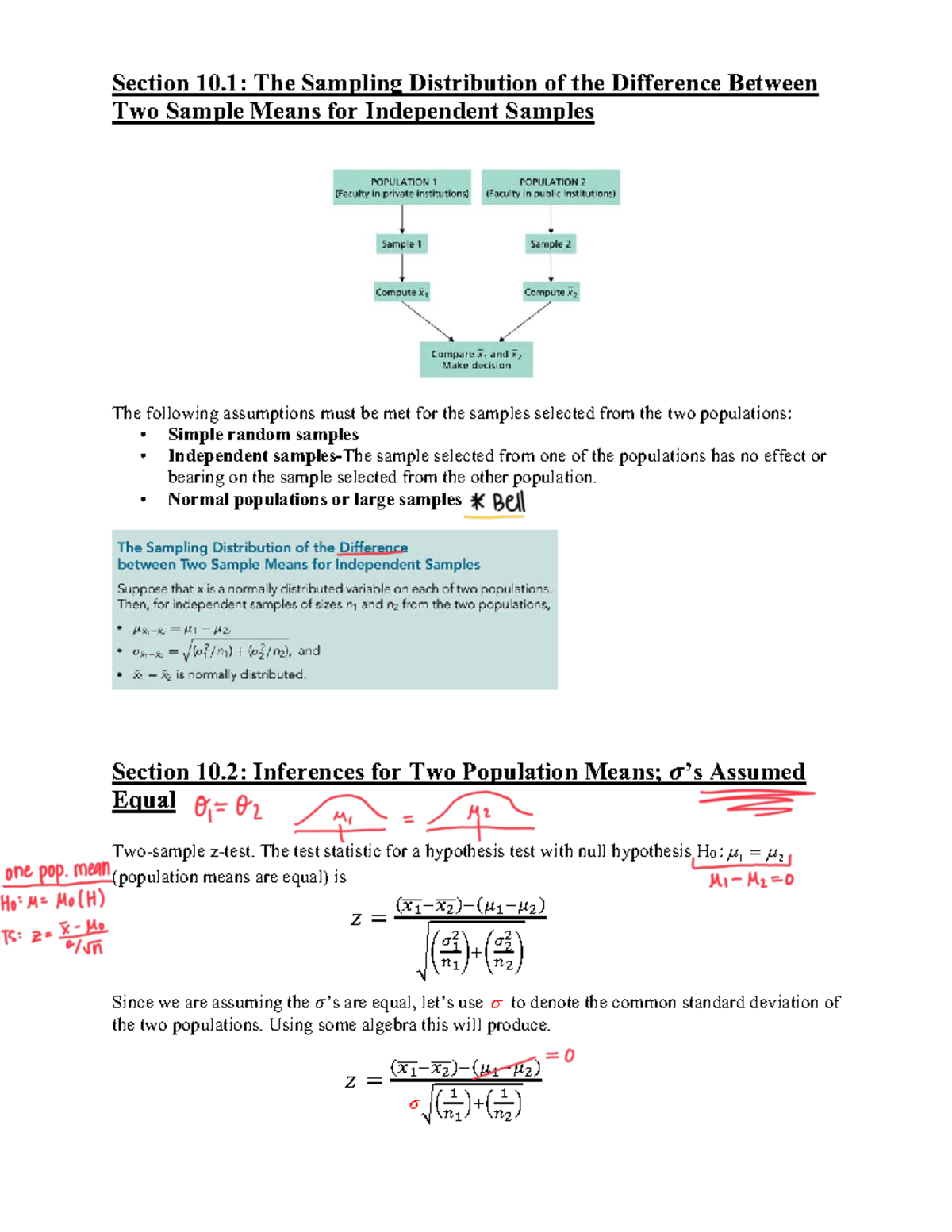 Chapter 10 - Section 10: The Sampling Distribution of the Difference ...