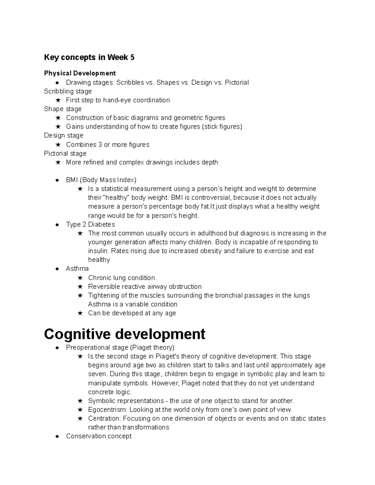 Lecture 5 - Key concepts in Week 5 Physical Development Drawing stages ...