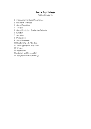 Psych Final Exam Notes - Concepts- methods, social cognition, self ...