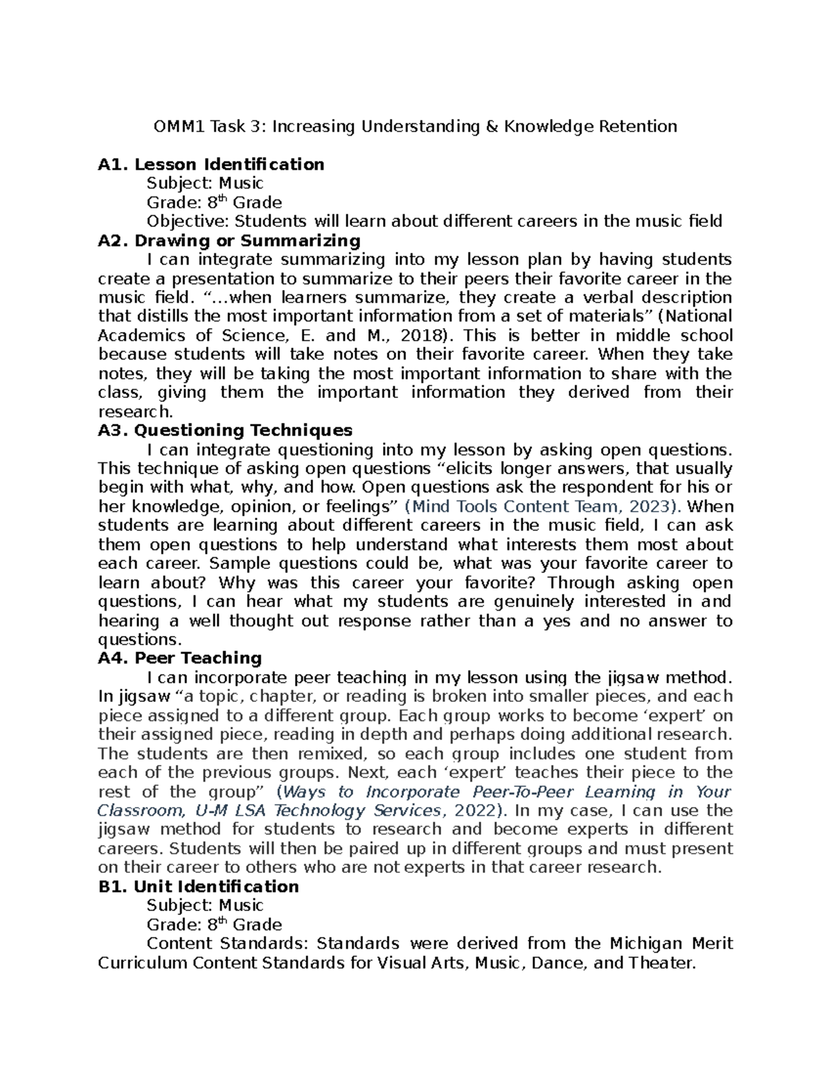 OMM1 Task 3 - 2nd Attempt - OMM1 Task 3: Increasing Understanding ...