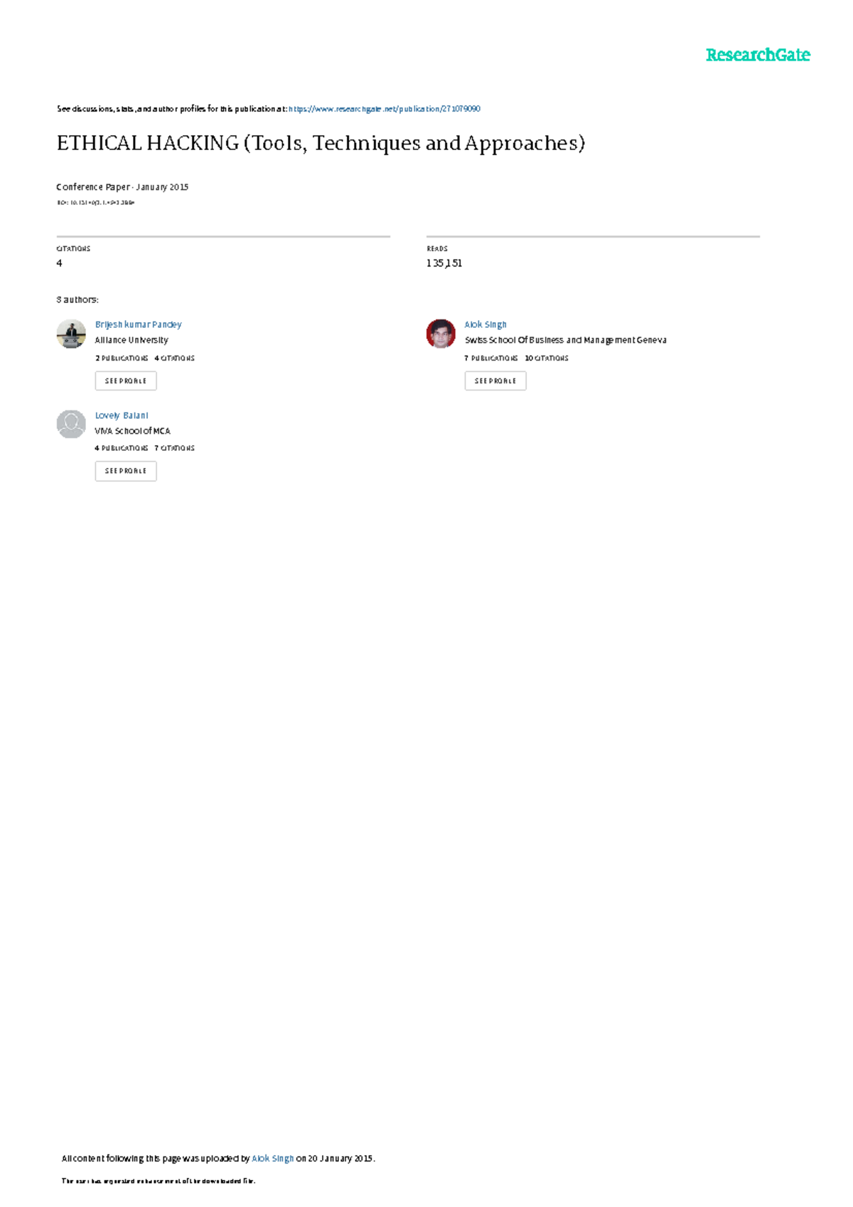 Research paper ethical hacking-2 - See discussions, stats, and author ...