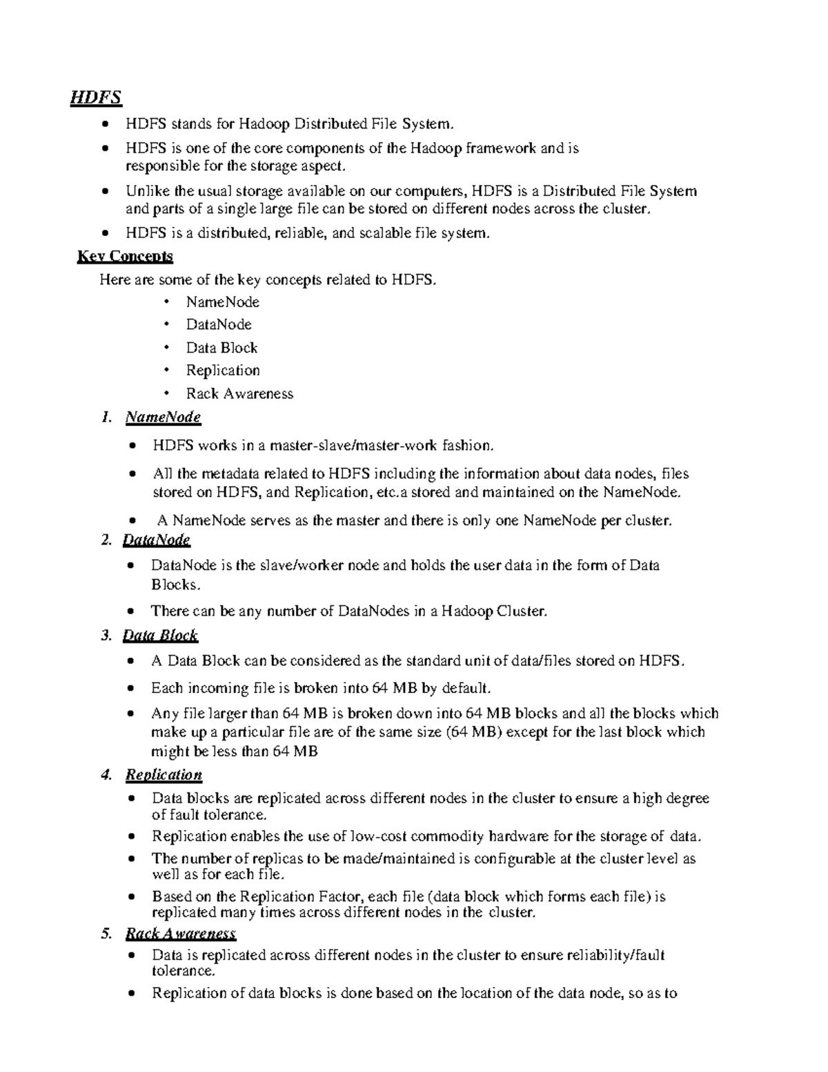 Hdfs Big Data Hdfs Hdfs Stands For Hadoop Distributed File System