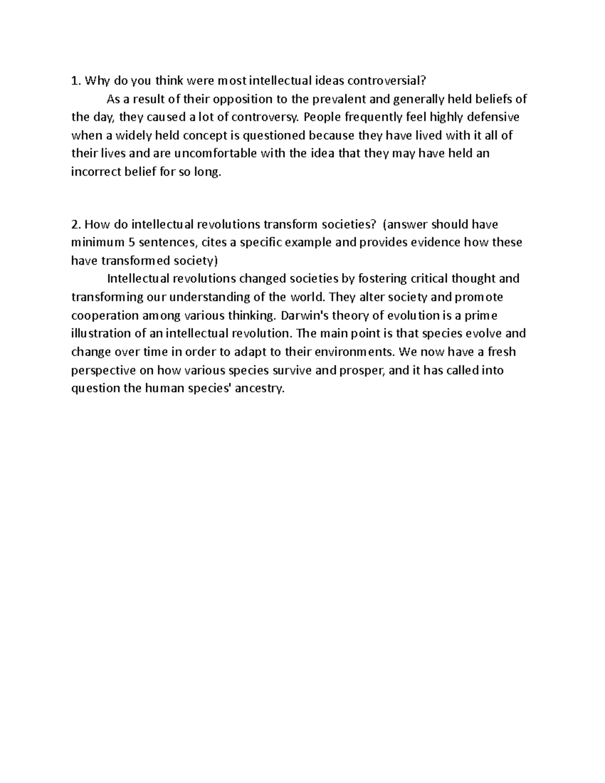 GE7 Intellectual Revolution - Why do you think were most intellectual ...