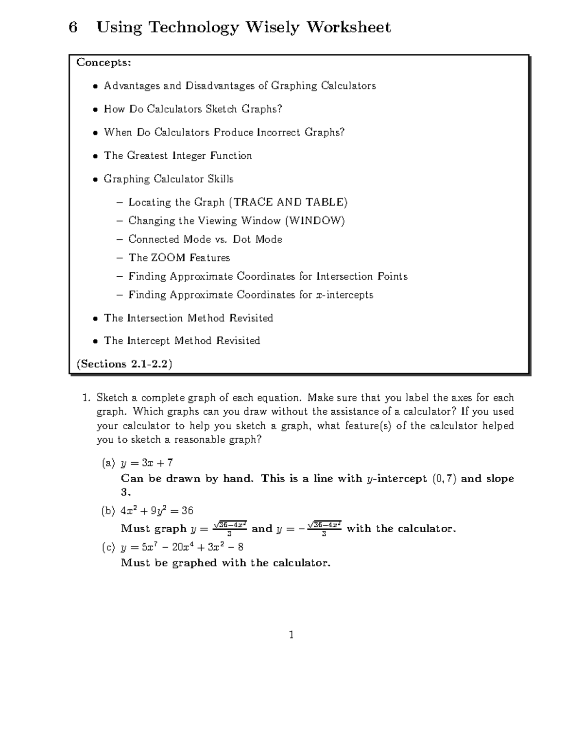 06 technology worksheet solution - 6 Using Technology Wisely Worksheet ...