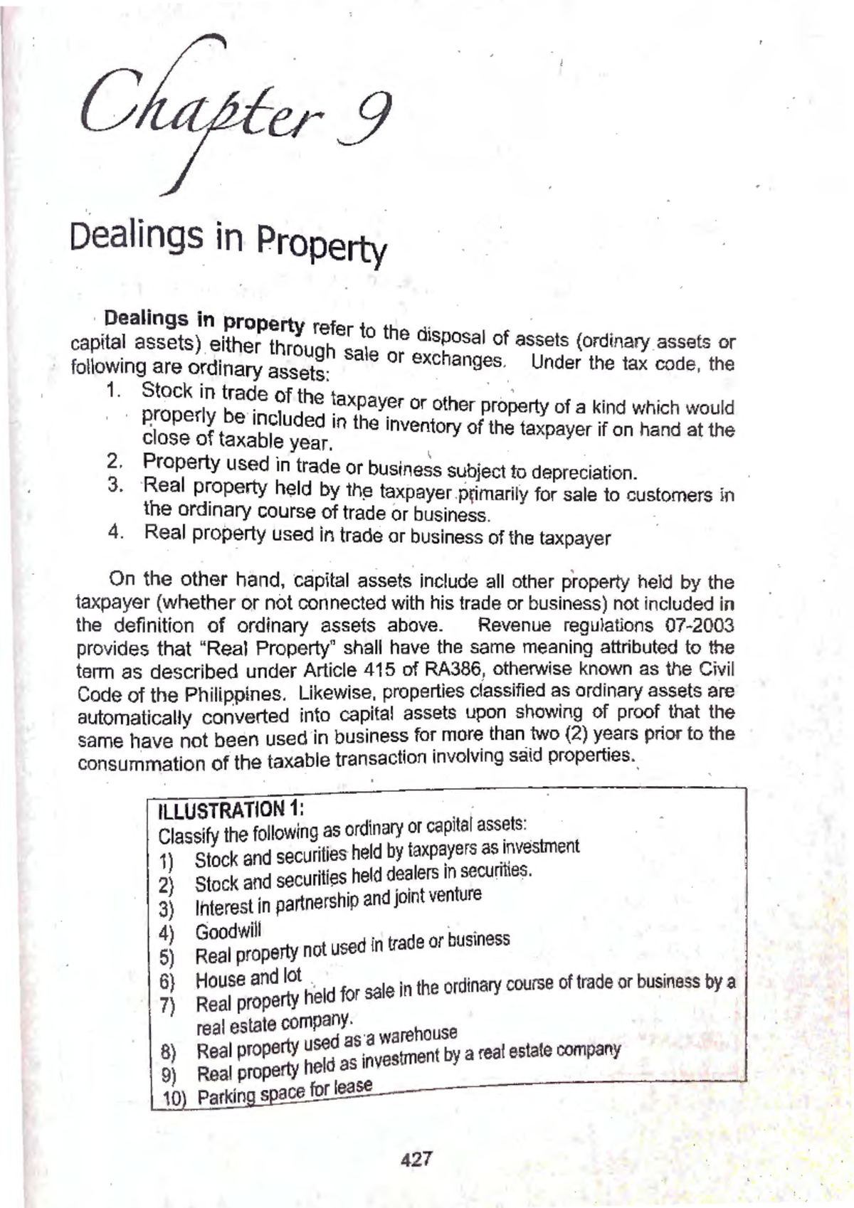 Chapter-9-taxation - Lala - C Dealings in Property · Dealings in ...