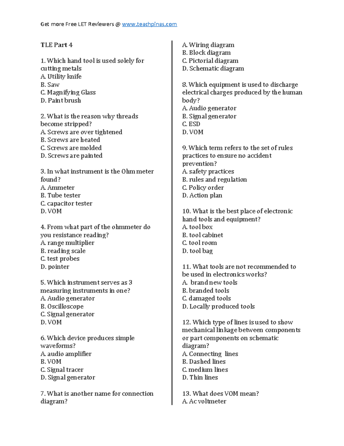 Part 4 Technology and Livelihood Education www - TLE Part 4 Which hand ...