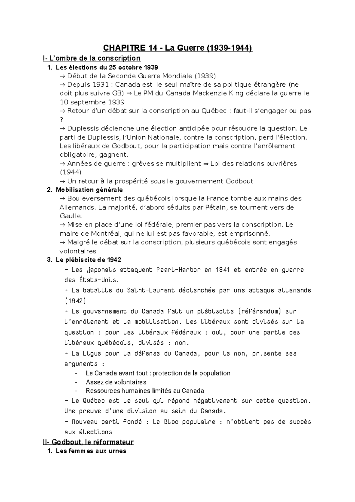 Chapitre 14 - La Guerre (1939-1944) - CHAPITRE 14 - La Guerre (1939 ...