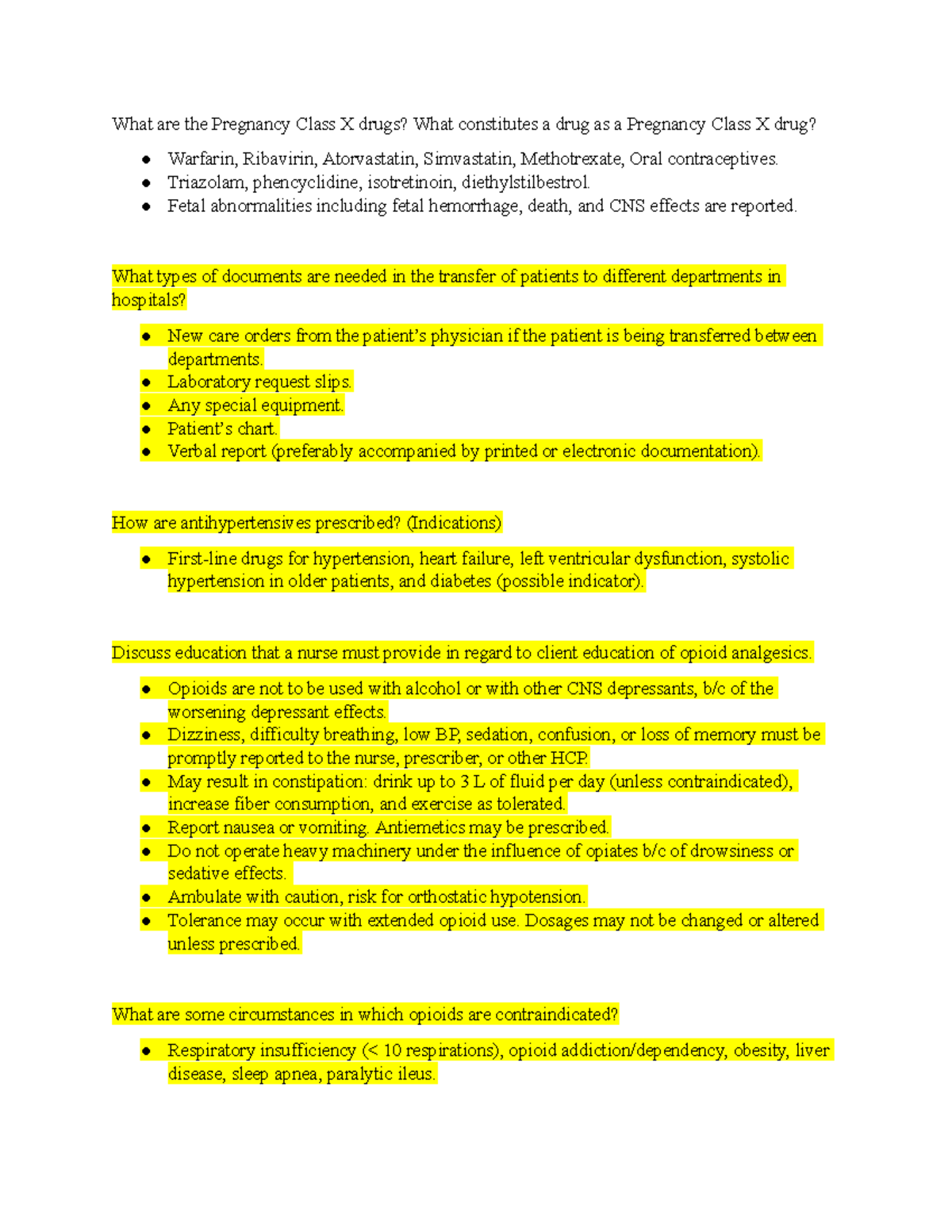 Pharmacology notes - What are the Pregnancy Class X drugs? What ...