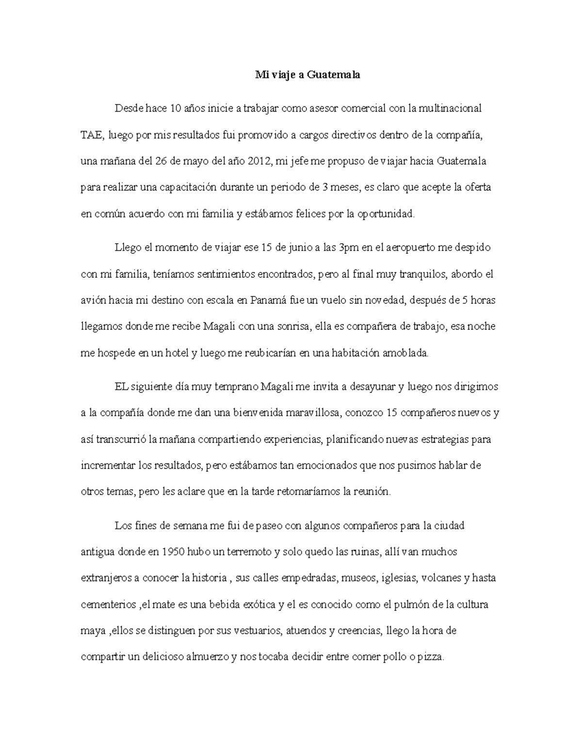 Mi viaje a Guatemala -Juan camilo lasprilla - Mi viaje a Guatemala ...