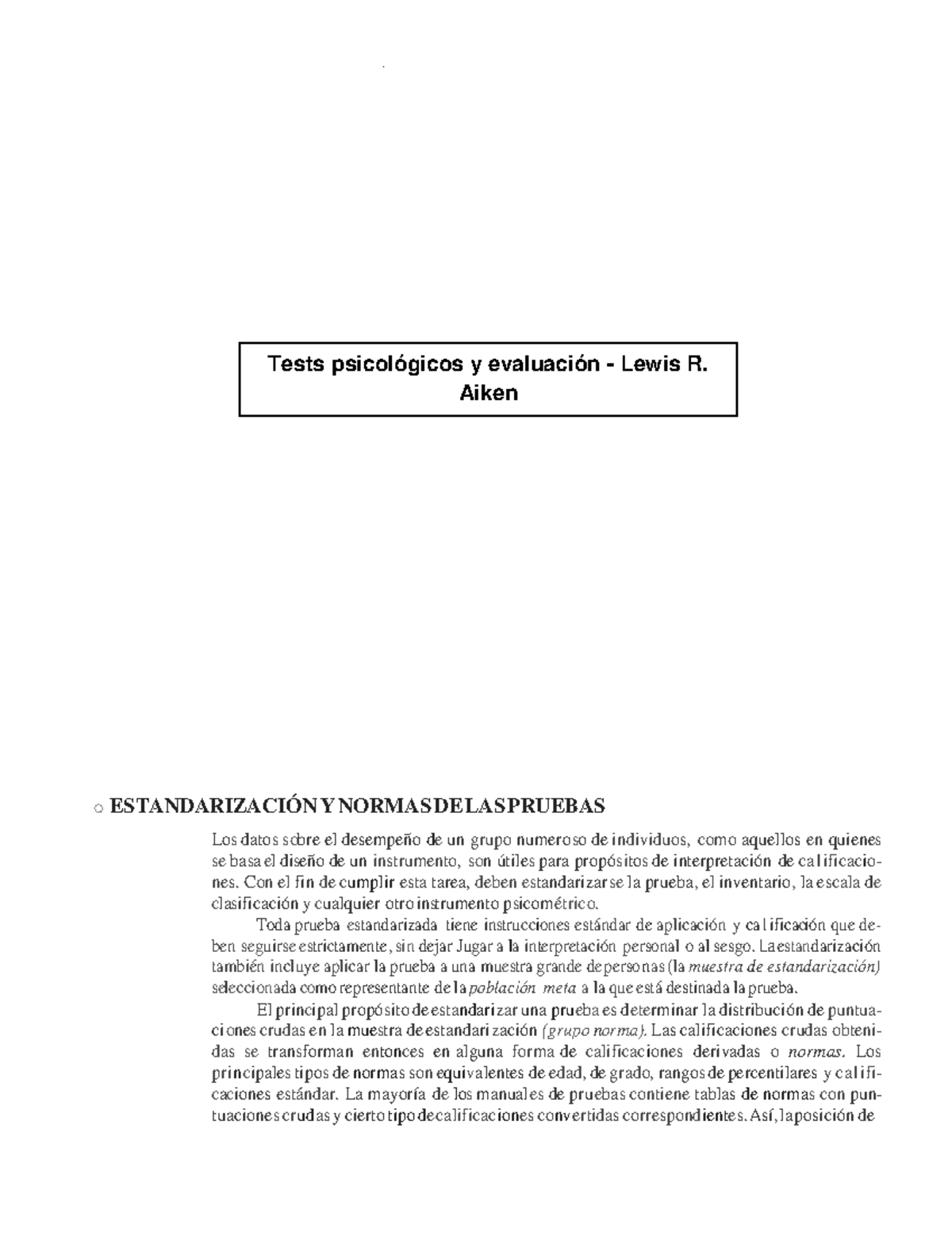 56- Semana 13- Lectura- Estandarizacion y normas de las pruebas ...