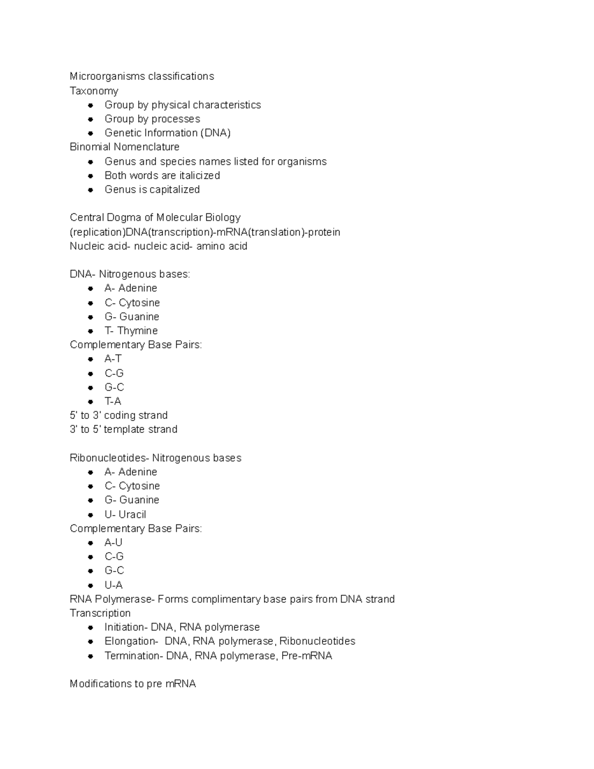 BIOL 208 Microbiology Notes - Microorganisms classifications Taxonomy ...
