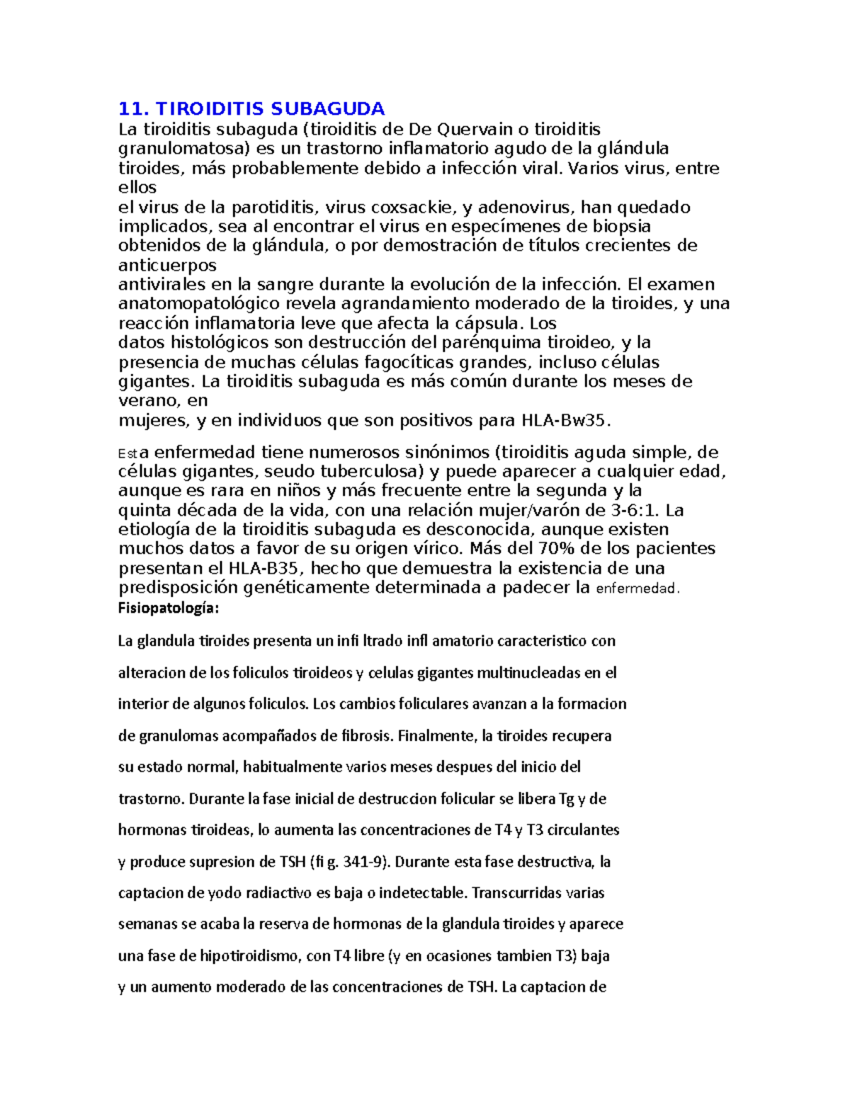 TIPOS DE TIROIDITIS, CUADRO CLÍNICO - 11. TIROIDITIS SUBAGUDA La ...