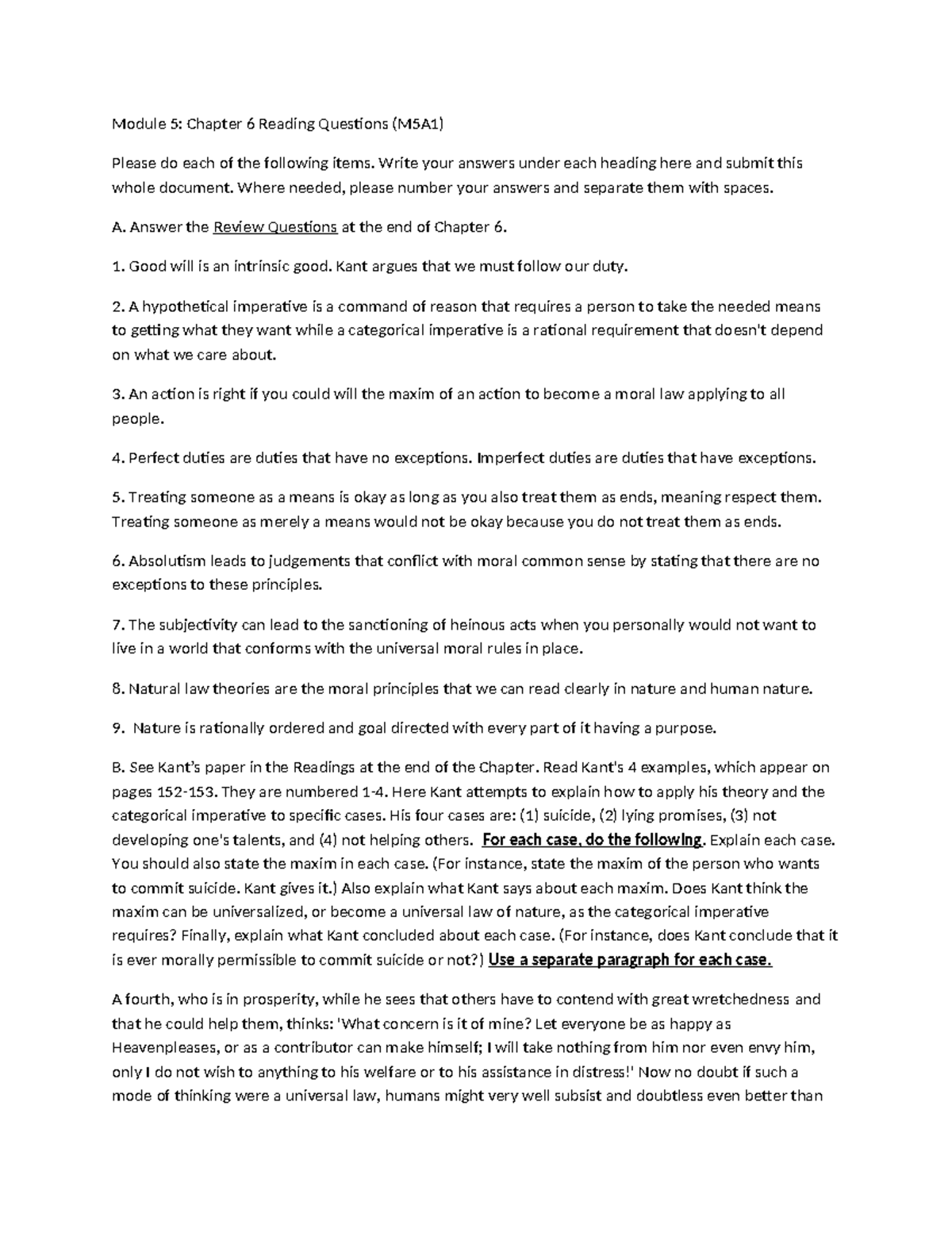 20212 PHI2630 Module 5 Ch 6 Ethics 5th edition - Module 5: Chapter 6 ...