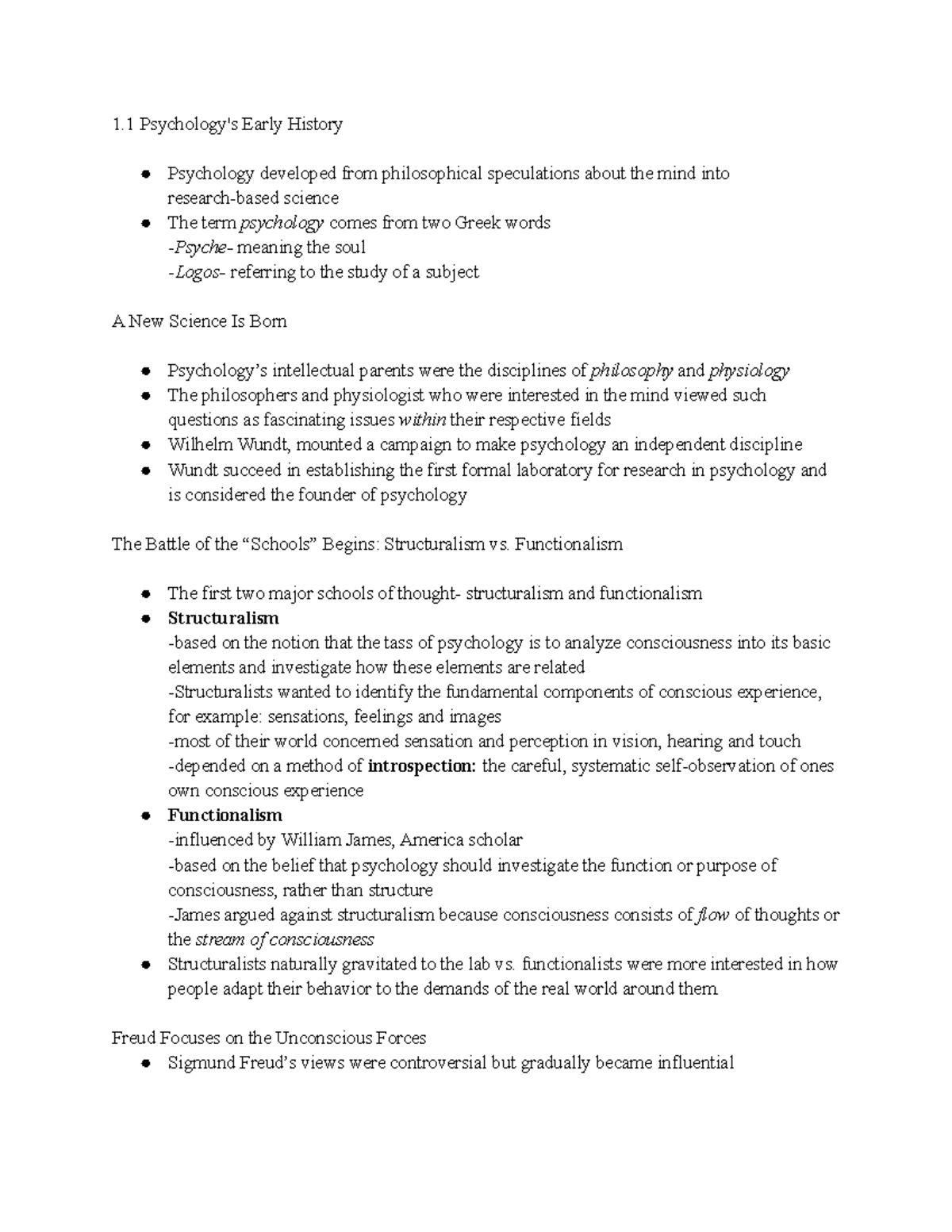 Chapter 1 Notes 1 Psychology s Early History Psychology Developed chapter-1-notes-1-psychology-s-early-history-psychology-developed