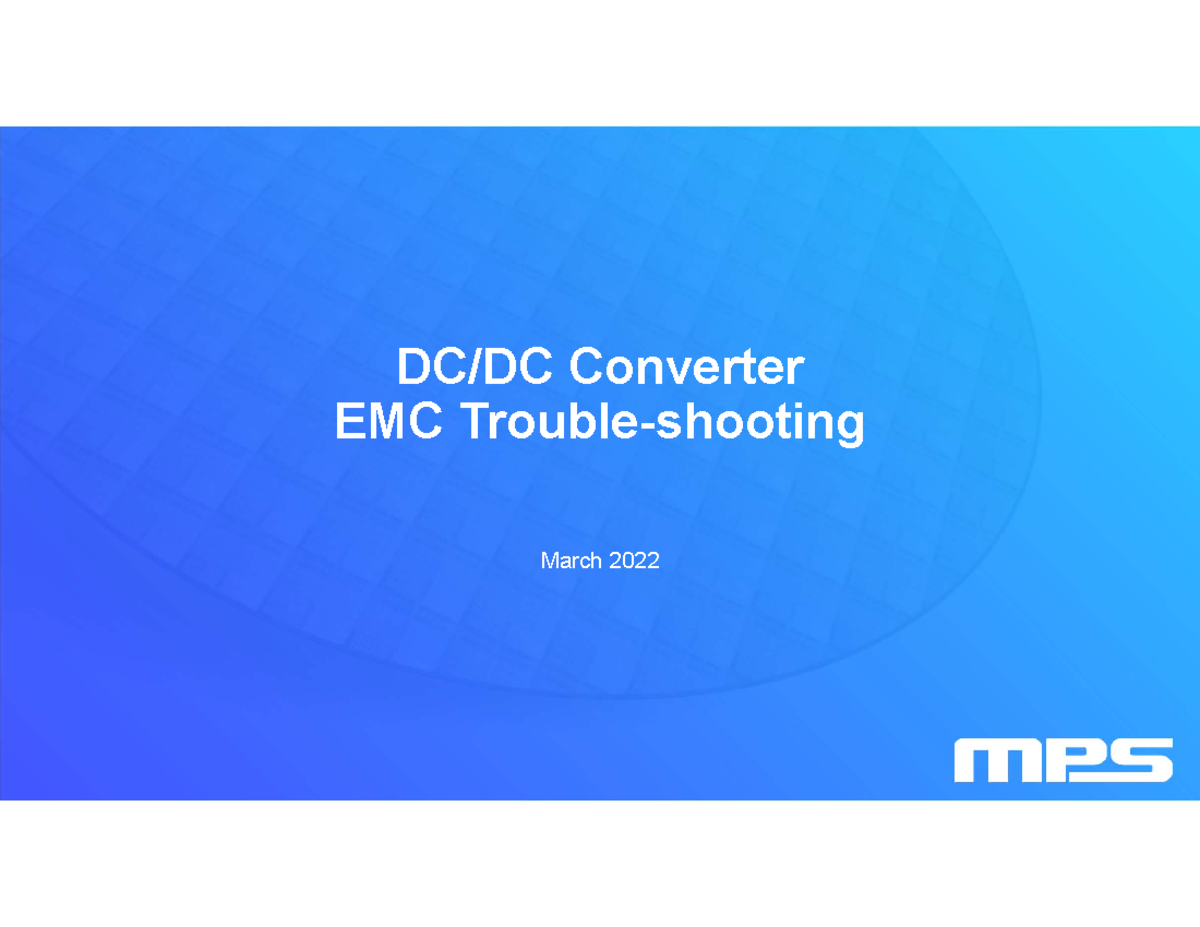 DC DC Converter EMC Trouble-shooting - DC/DC Converter EMC Trouble ...