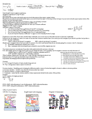 291 - Final Cheat Sheet - COB 291 - Studocu