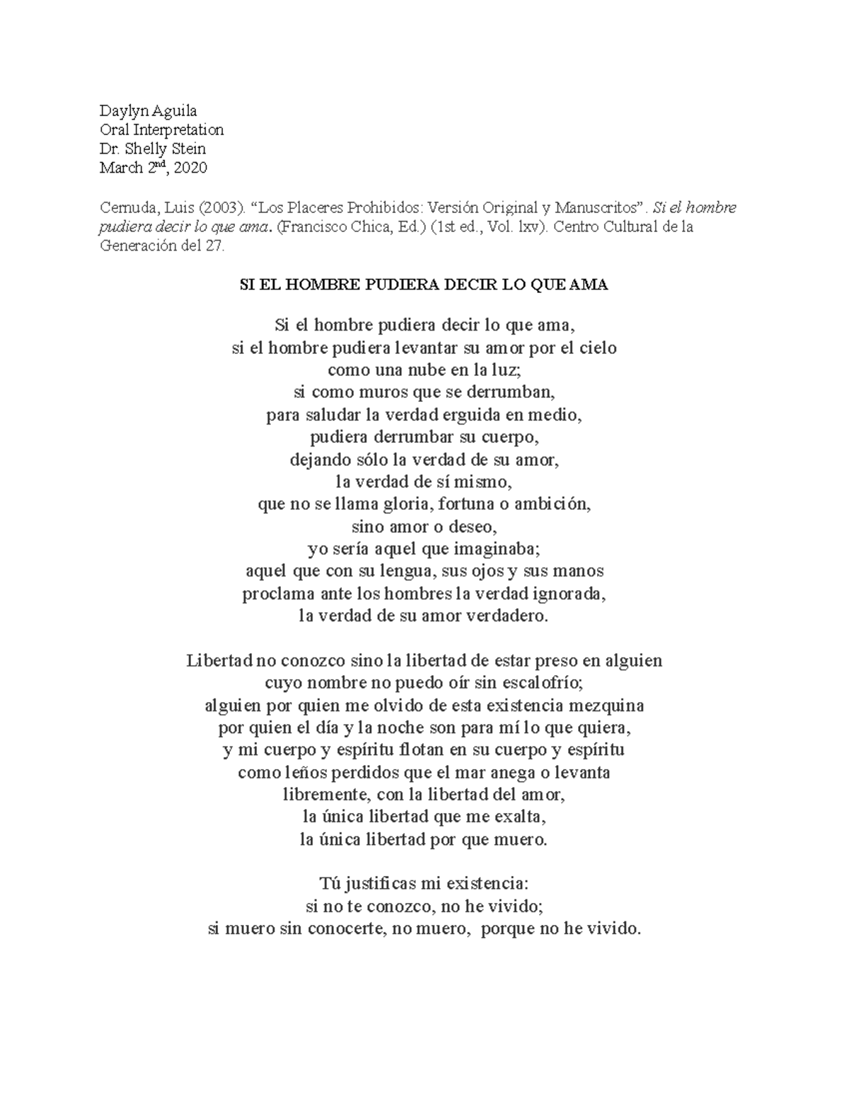 Oral Interpretation - Public Speaking - Daylyn Aguila Oral ...