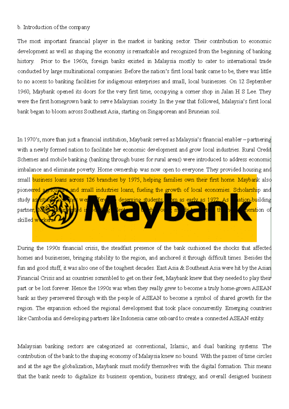 FIN658 Nana Group Assignment - b. Introduction of the company The most important financial ...