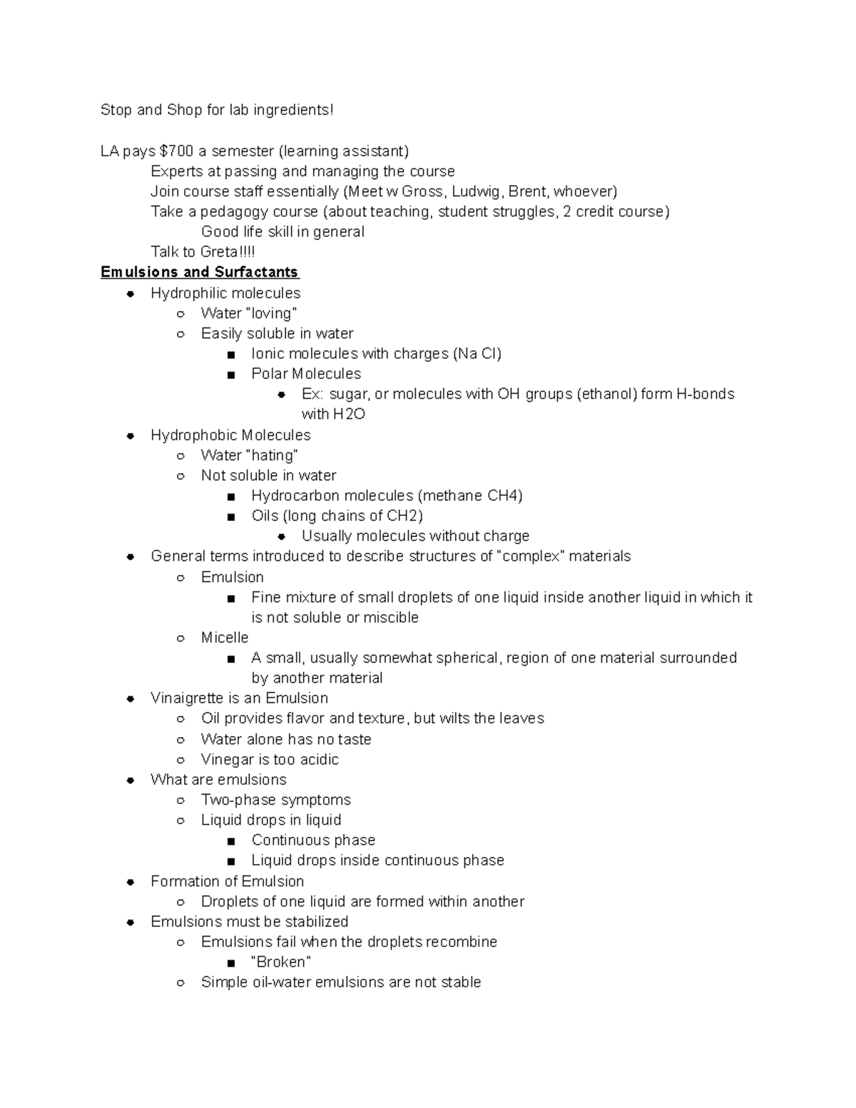 PY107 - Lecture 19 - Stop and Shop for lab ingredients! LA pays $700 a ...