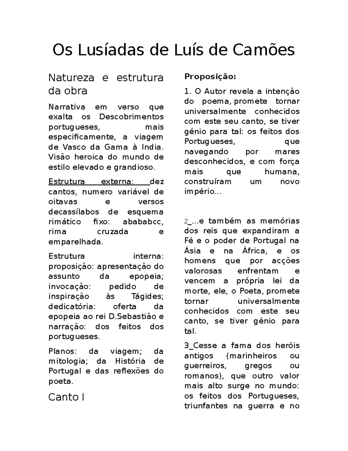 Os Lusíadas de Luís de Camões - Os Lusíadas de Luís de Camões Natureza ...