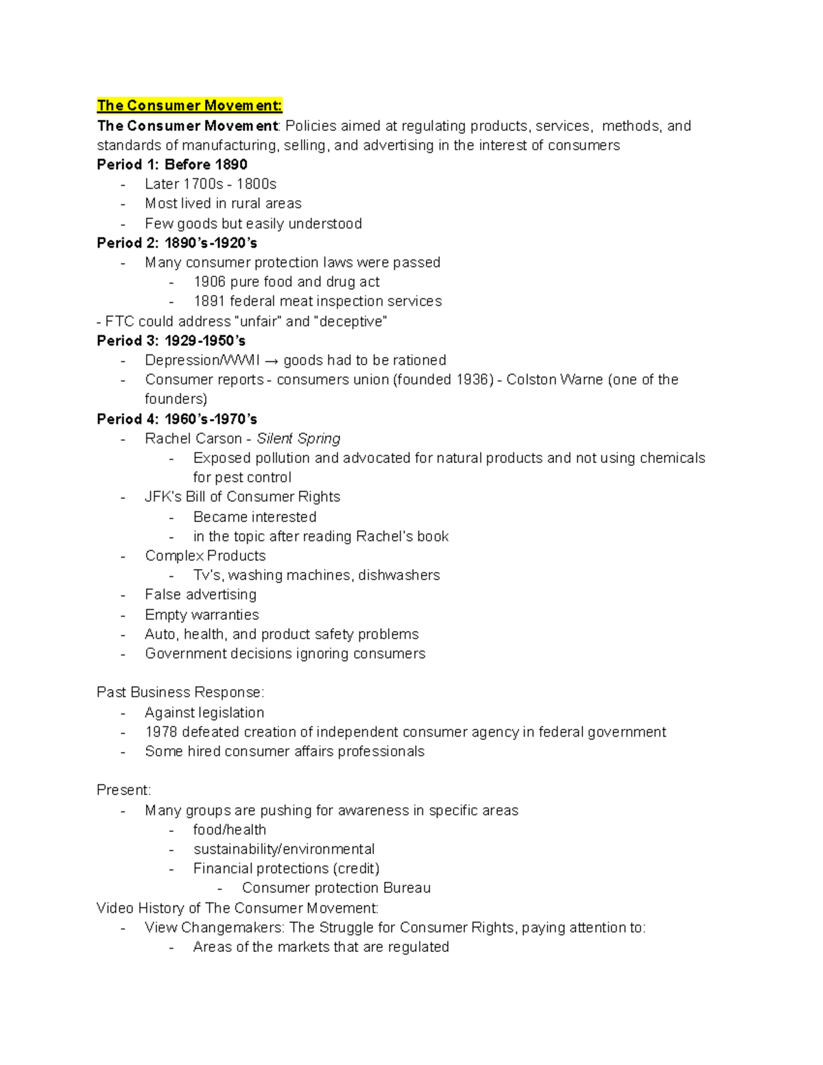 Consumer Rights Chapter 2 - The Consumer Movement: The Consumer ...