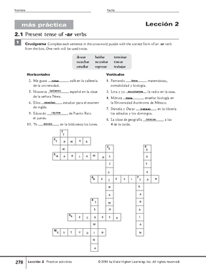 SPA101- Lección 4.3 Stem-changing Verbs E-I - más práctica Lección 4 ...